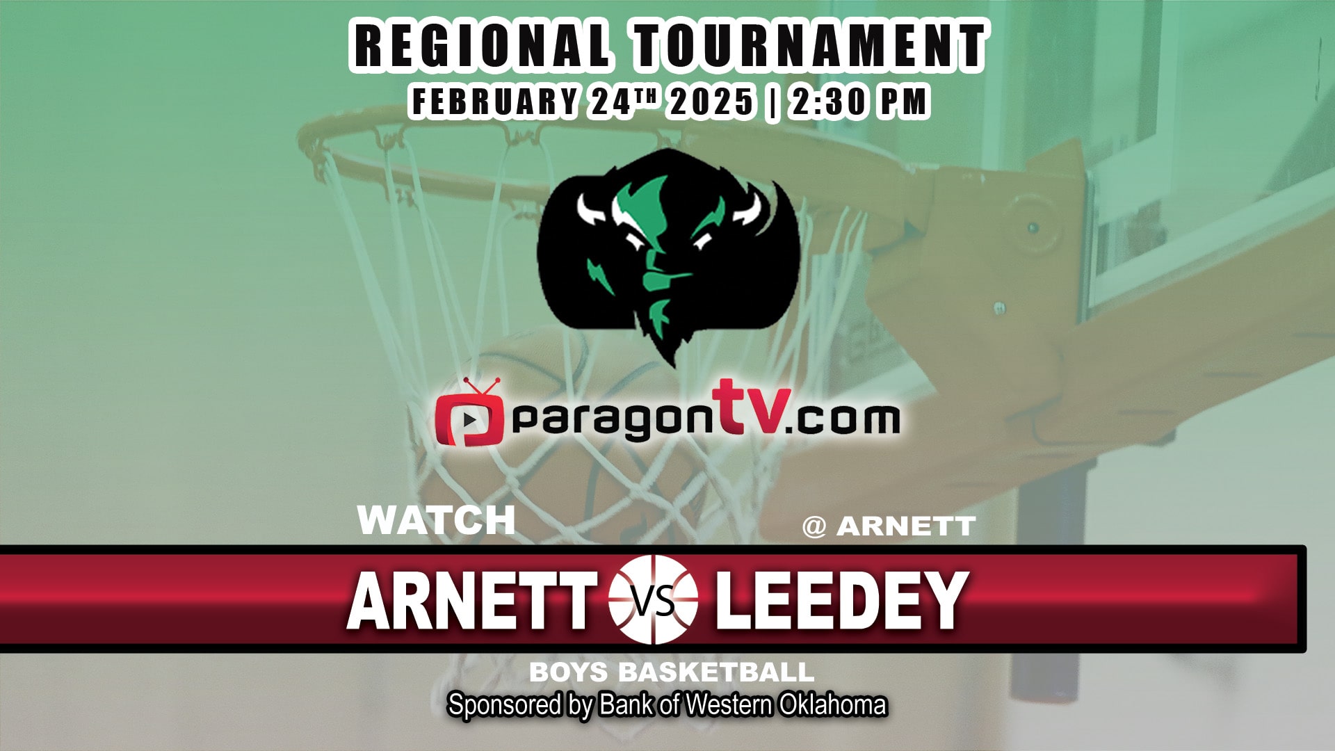 Arnett vs Leedey Boys – Regional Basketball Tournament | Feb 24