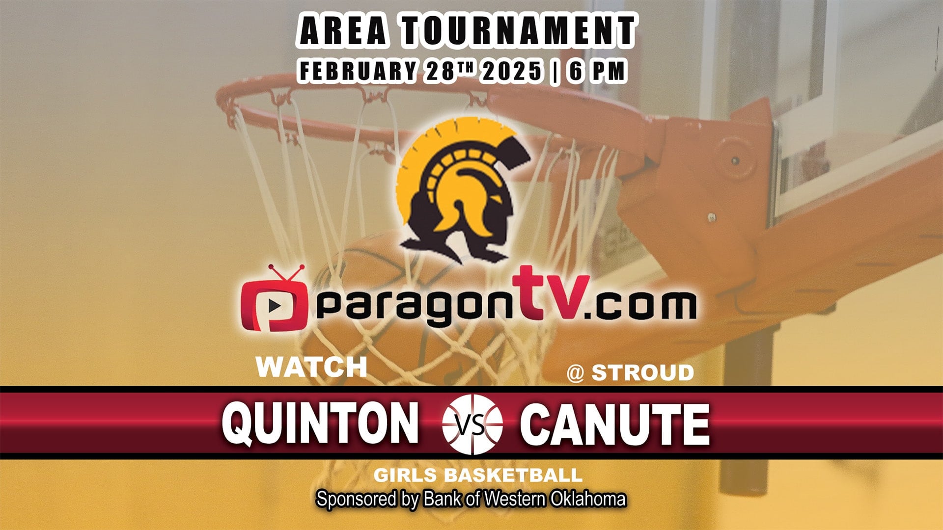 Quinton vs Canute | Girls Area Basketball Tournament | Feb 28 @ 6 PM