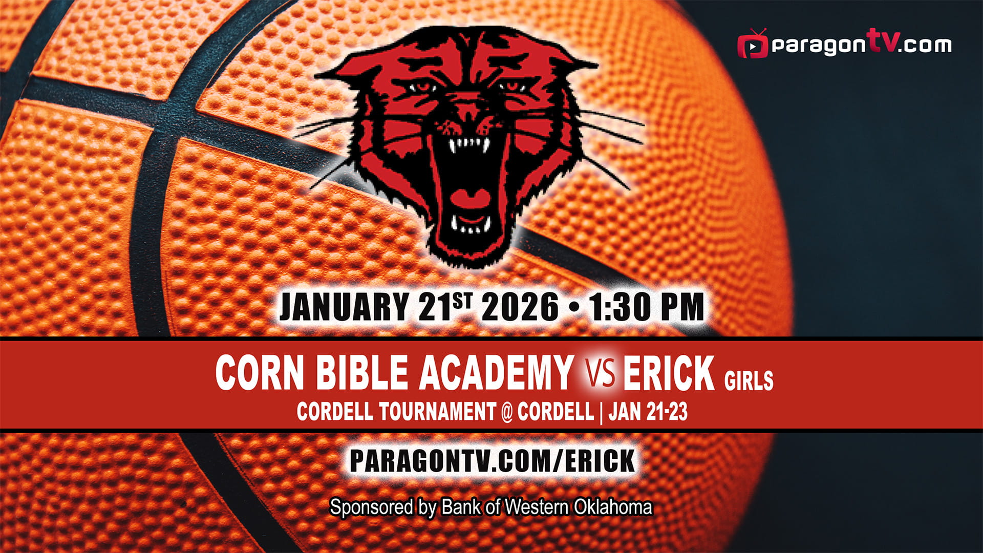 Corn Bible Academy vs Erick at Cordell Tournament – Girls High School ...